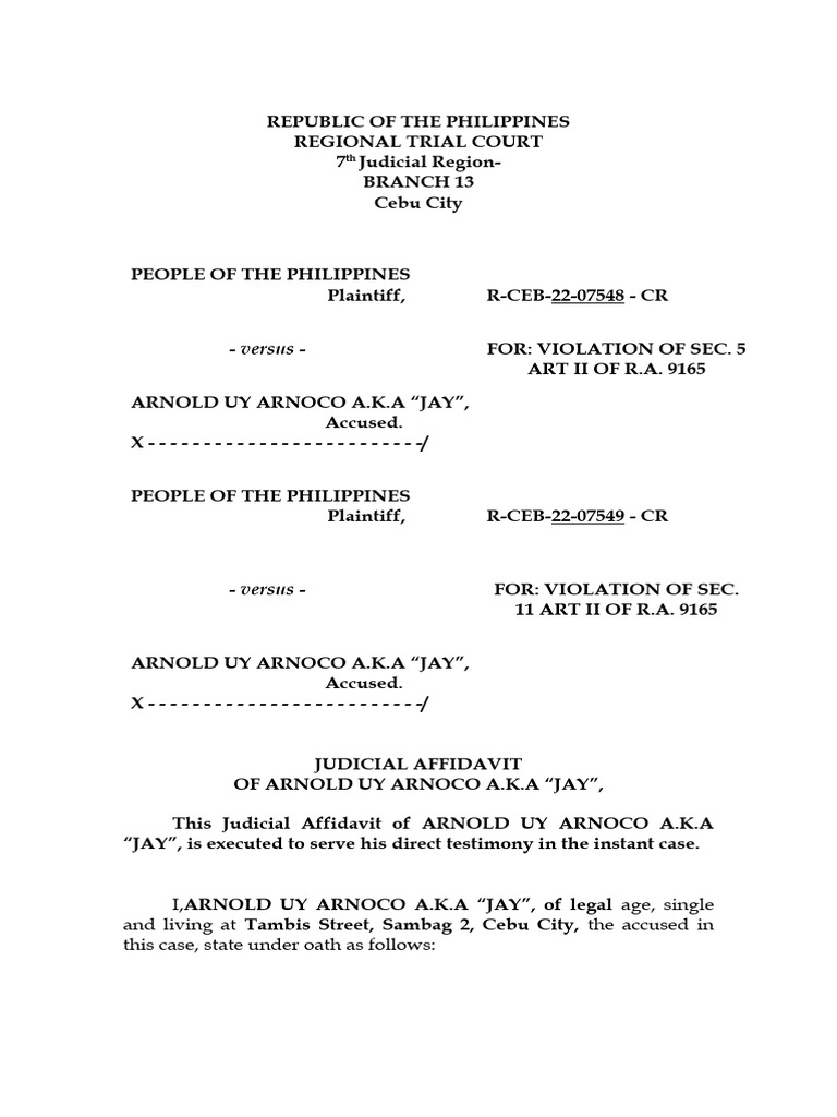 Judicial - Affidavit Jay | PDF | Perjury | Justice Judicial - Affidavit Jay | PDF | Perjury | Justice