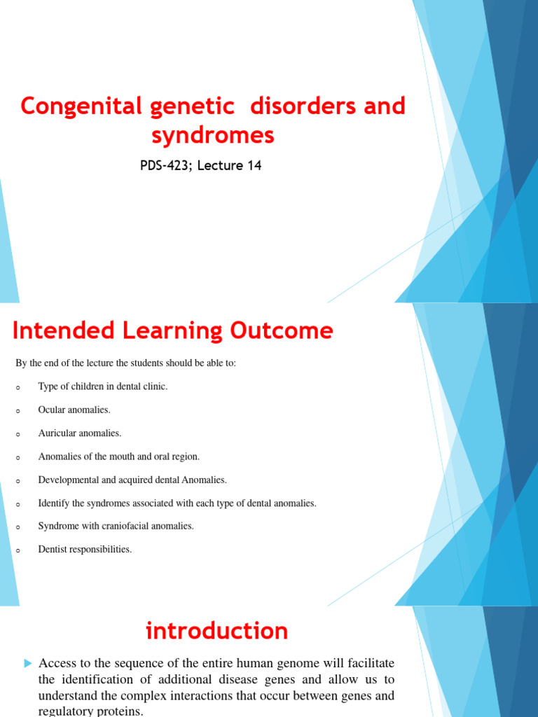 Genetic Disorders and Syndromes | PDF | Tooth Enamel | Human Tooth