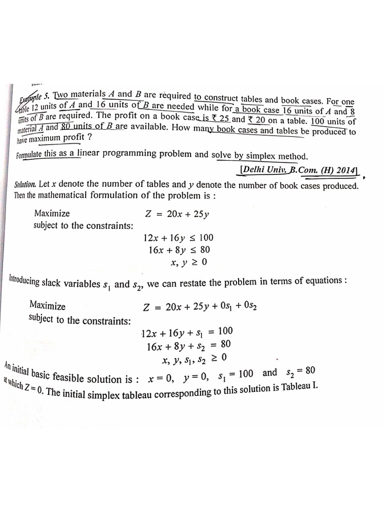 Linear Programming Examples | PDF