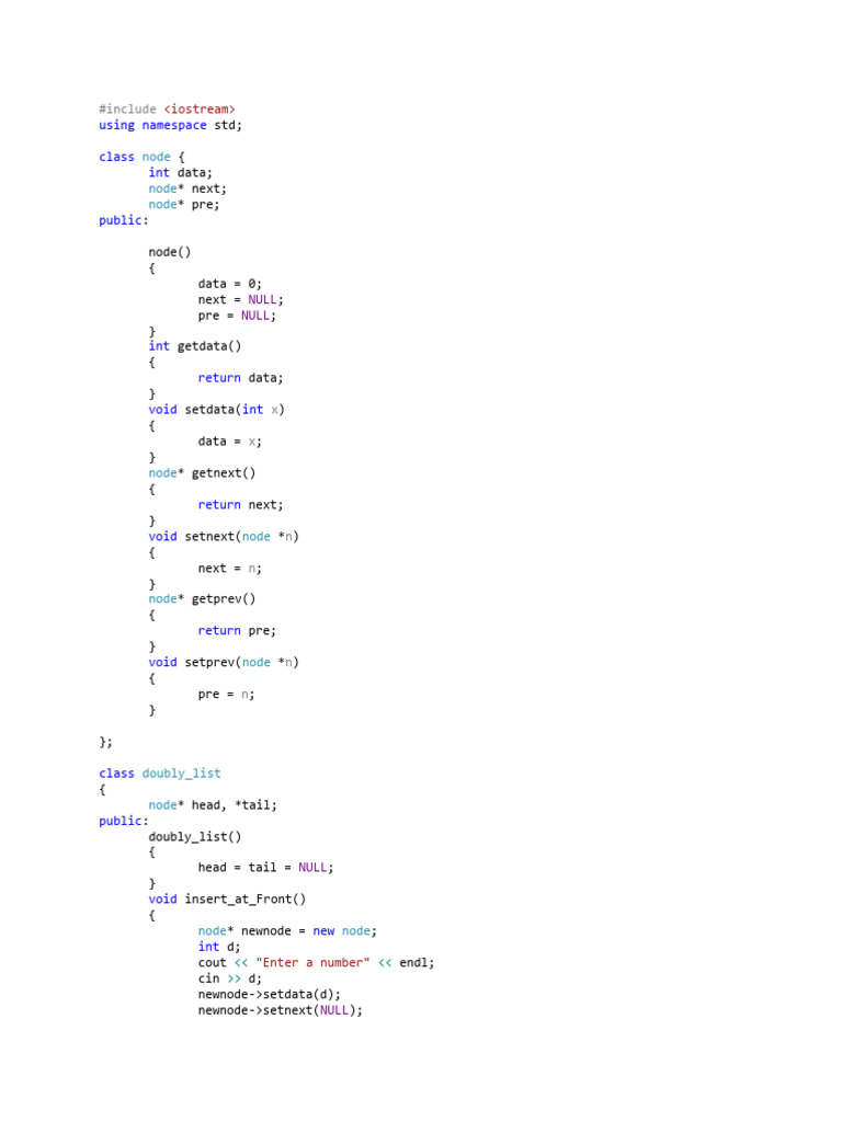 Doubly Link List Pdf Computer Programming Software Engineering