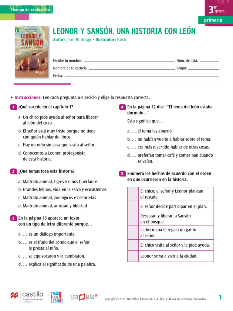 Libro Leonor | PDF | Sansón