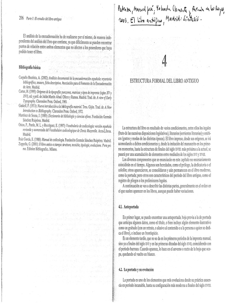 Pedraza Estructura Libro Antiguo | PDF