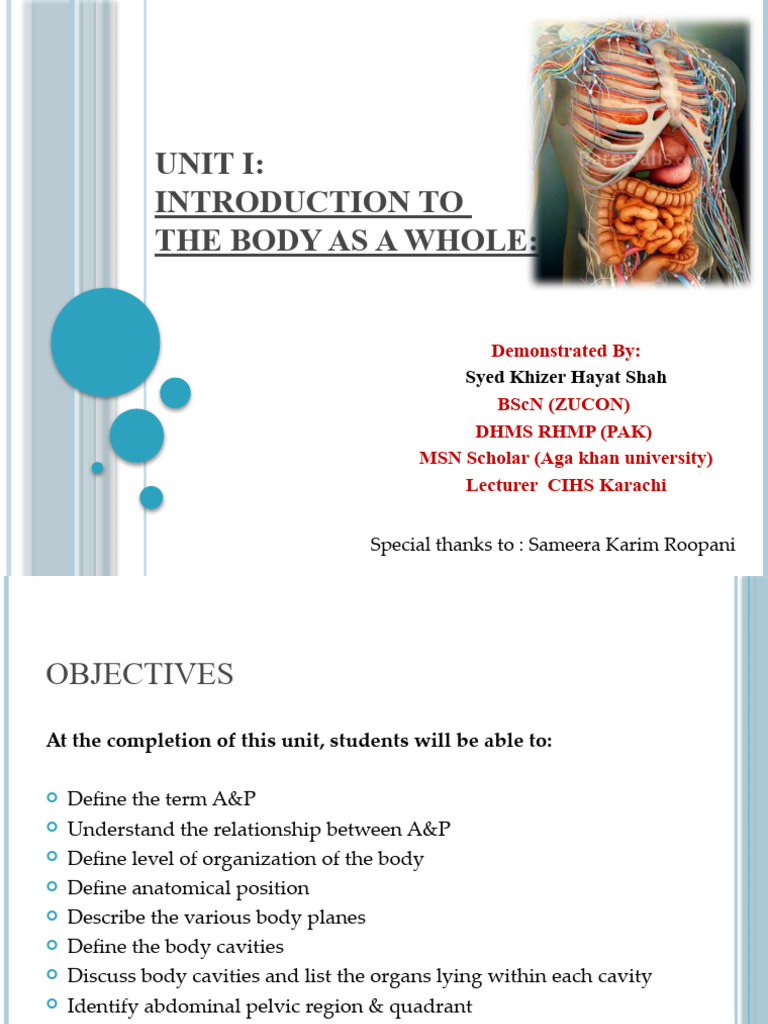 Introduction to Human Body Anatomy | PDF | Anatomical Terms Of Location ...