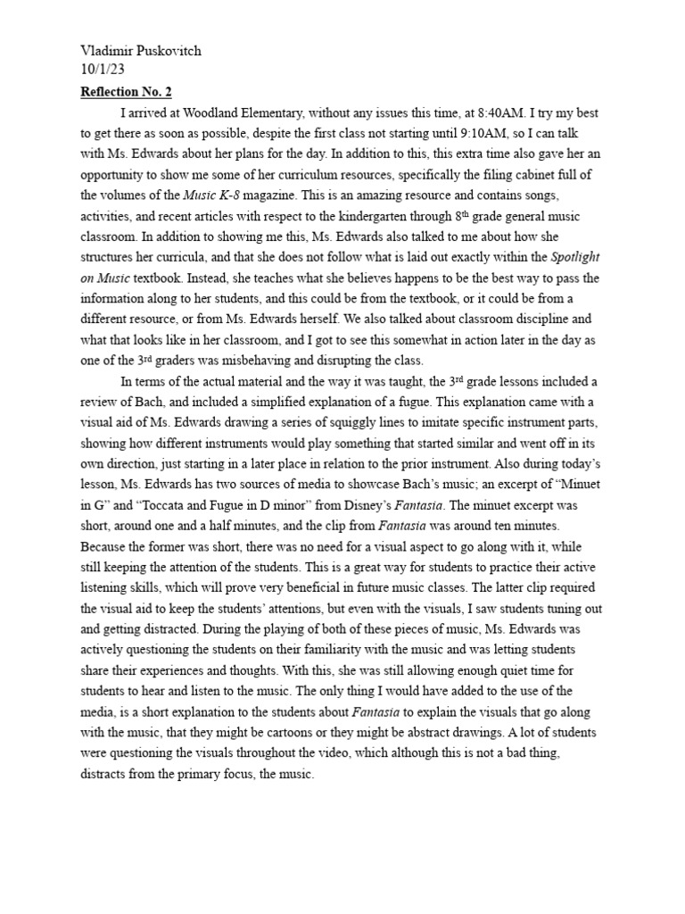 Reflection No. 2 | PDF | Art