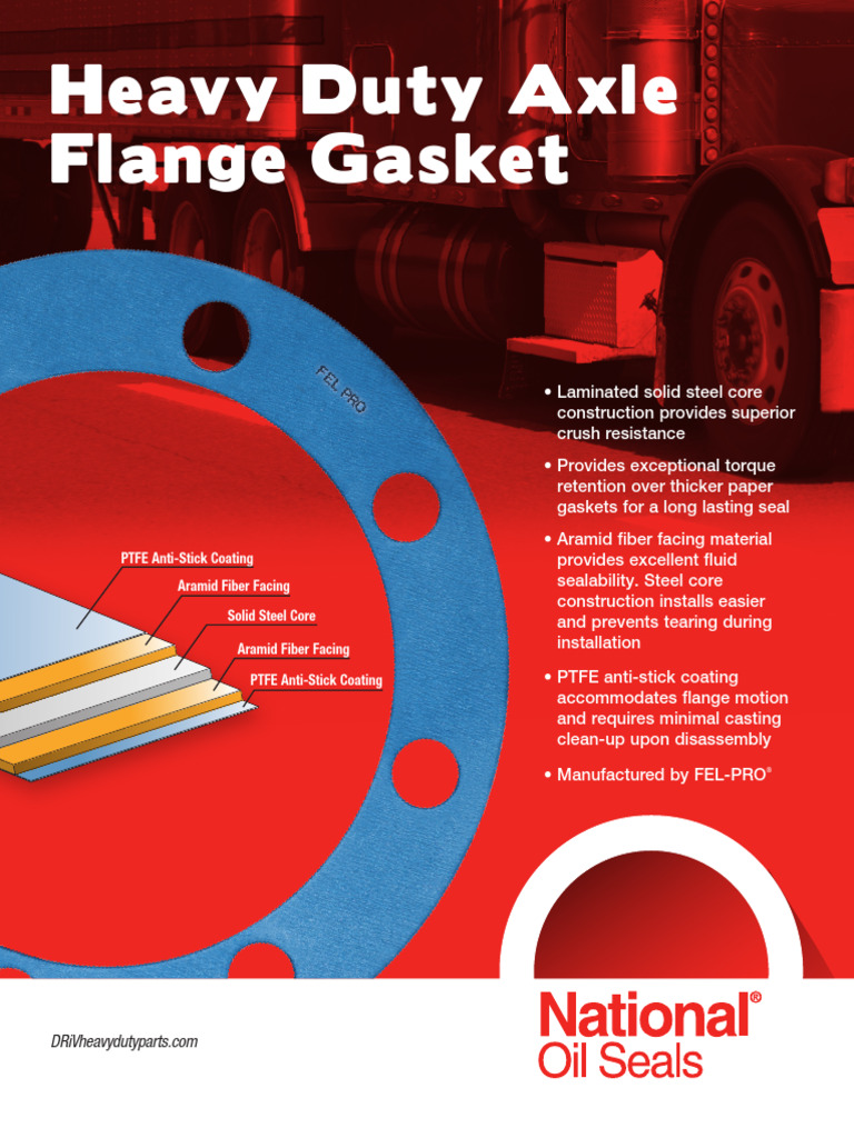 National Heavy Duty Axle Flange Gasket Sell Sheet | PDF
