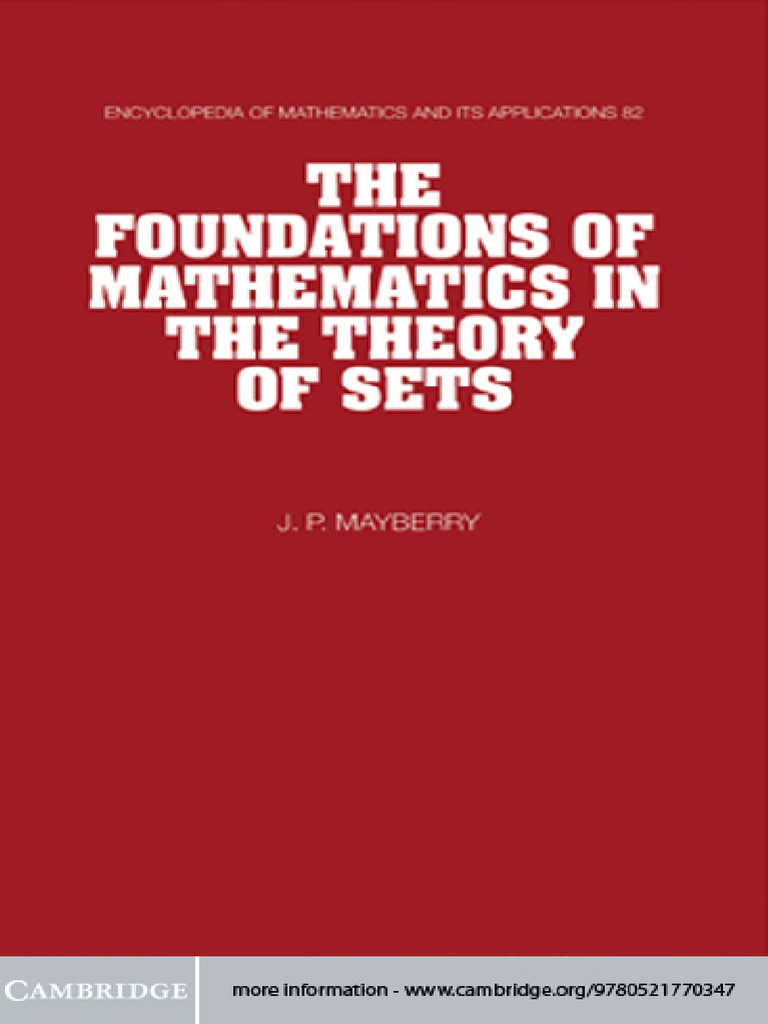(Encyclopedia of Mathematics and Its Applications) John P. Mayberry-The ...