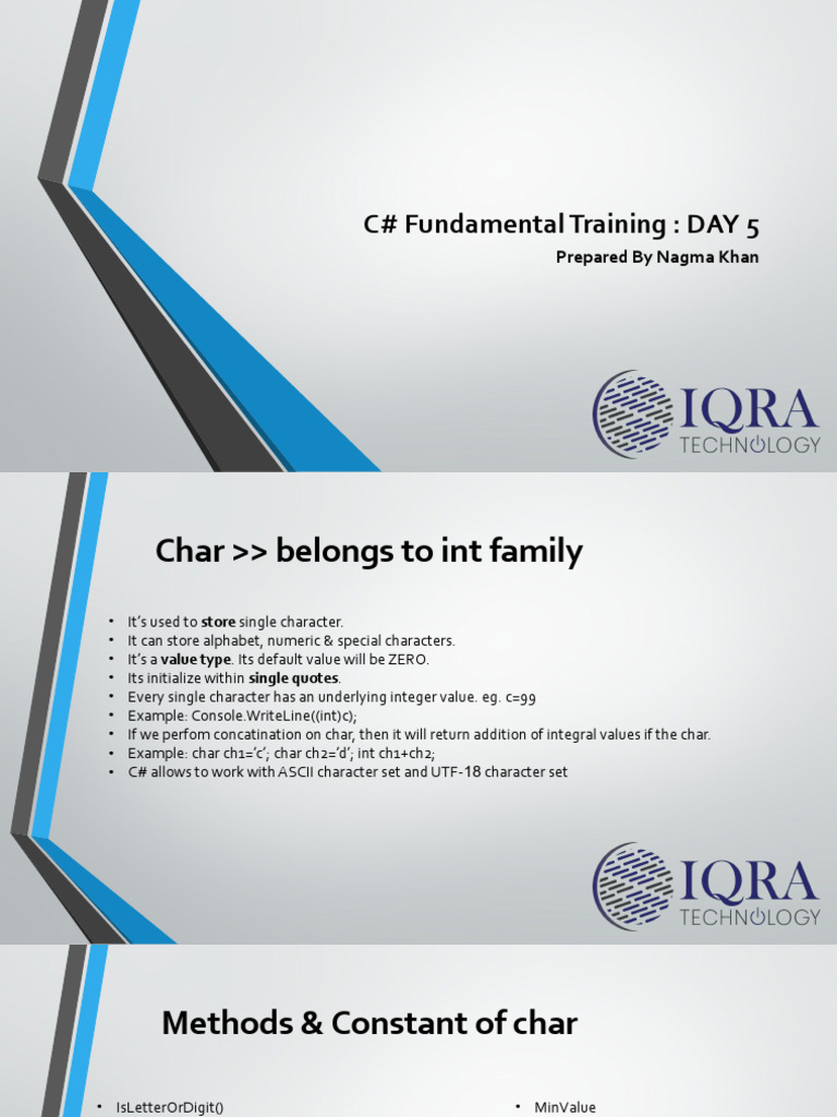C Training Day 5 | PDF | Boolean Data Type | C Sharp (Programming Language)