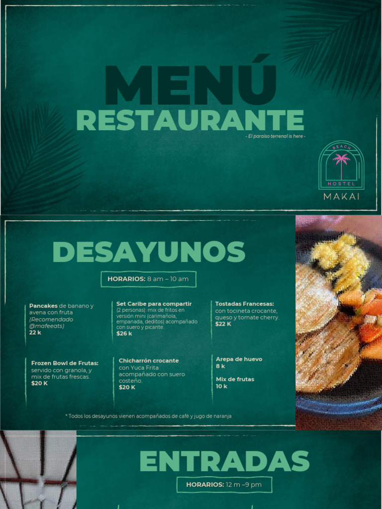 Menu Restaurante Makai | PDF | Mariscos | Cocina de las Americas