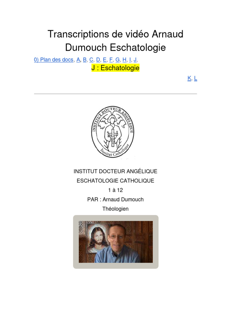 Eschatologie Catholique | PDF