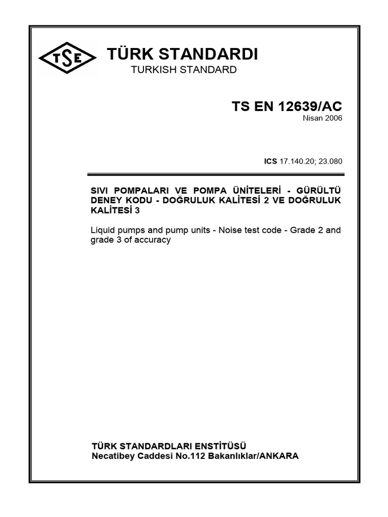 TS en 12639 Ac | PDF