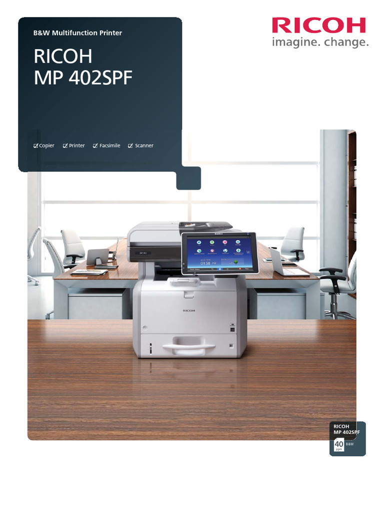 MP 402SPF | PDF | Image Scanner | Fax