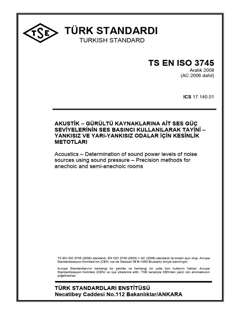 TS en Iso 3745 | PDF