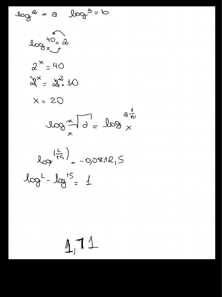 Log 2 Alog 3 B | PDF