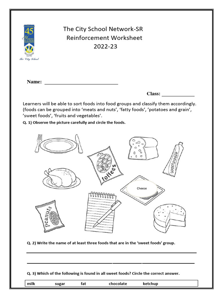 Reinforcement Worksheet A | PDF | Wellness