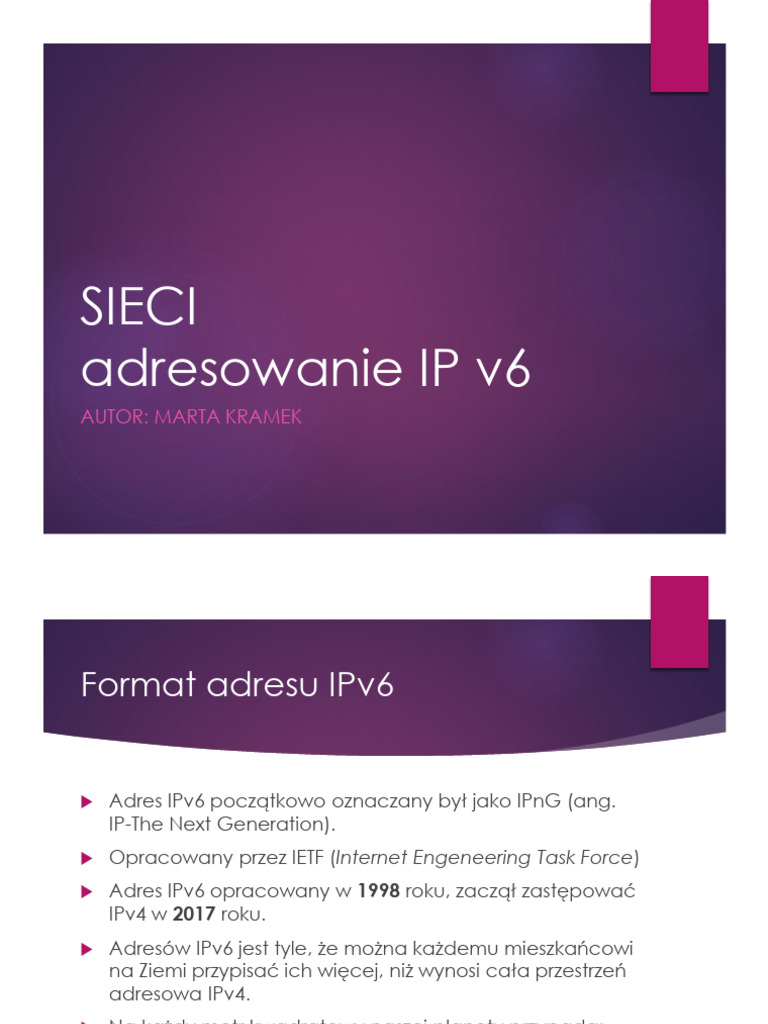 Adres IP V6 | PDF