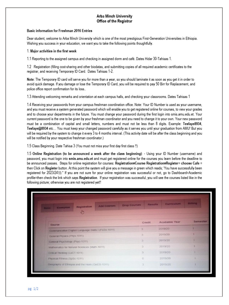 Freshman 2016 Notes AMU | PDF