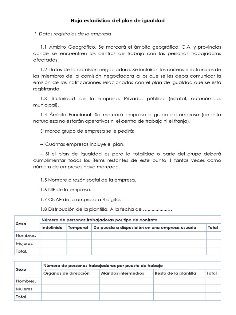 Aprobacio N+y+registro+del+plan+de+igualdad | PDF | Acoso sexual | Igualdad de género