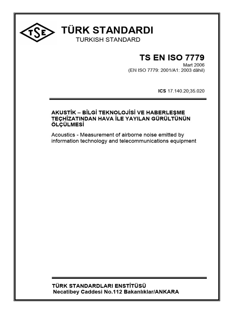 TS en Iso 7779 | PDF