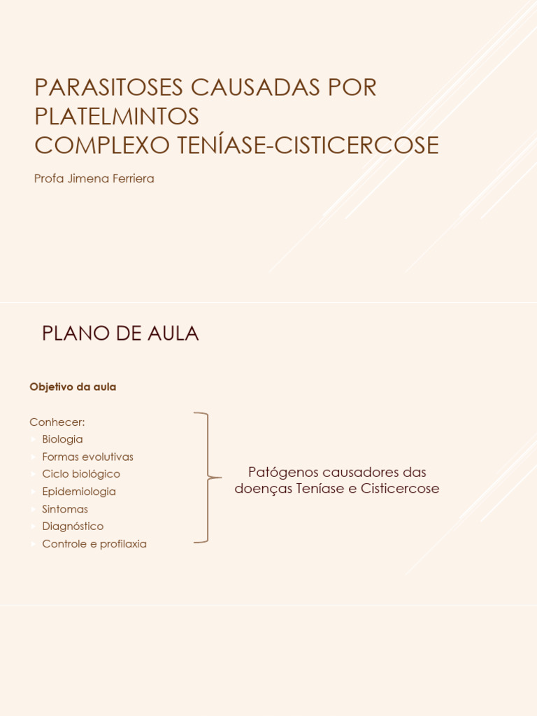 Ciclo da Teníase e Cisticercose | PDF | Especialidades médicas ...