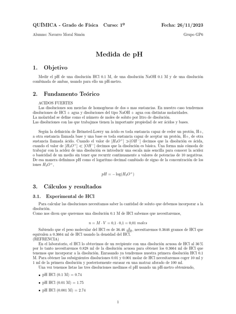 P_2 | PDF | Ph | Ácido clorhídrico