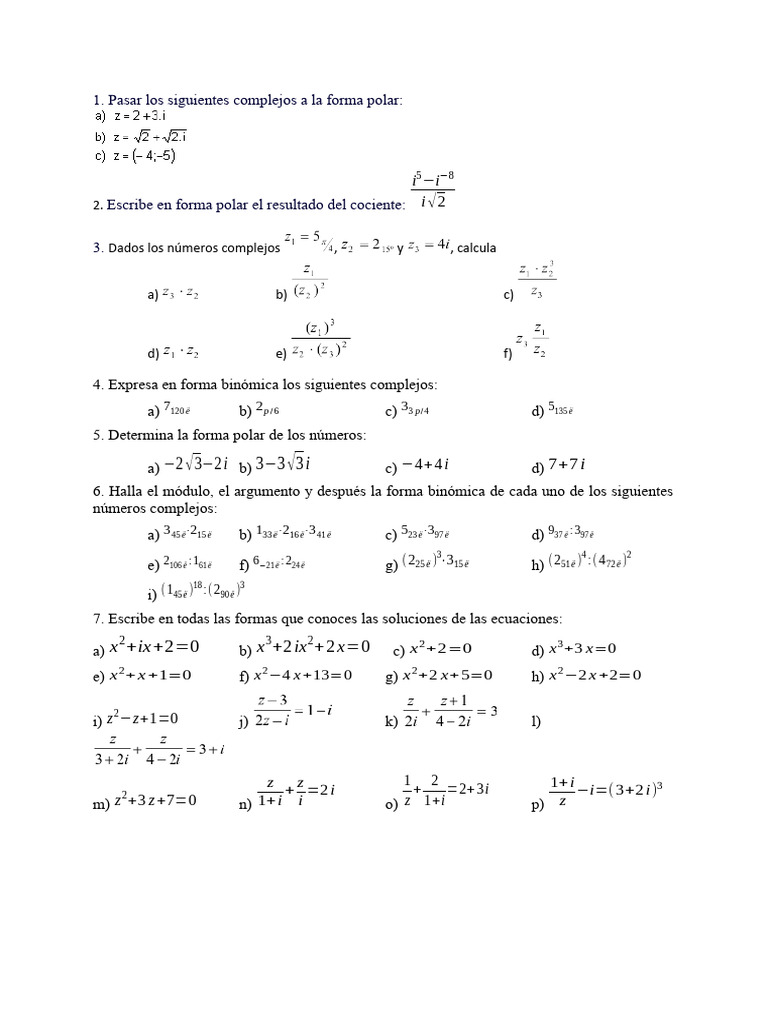 TP Complementario de Complejos 2 | PDF