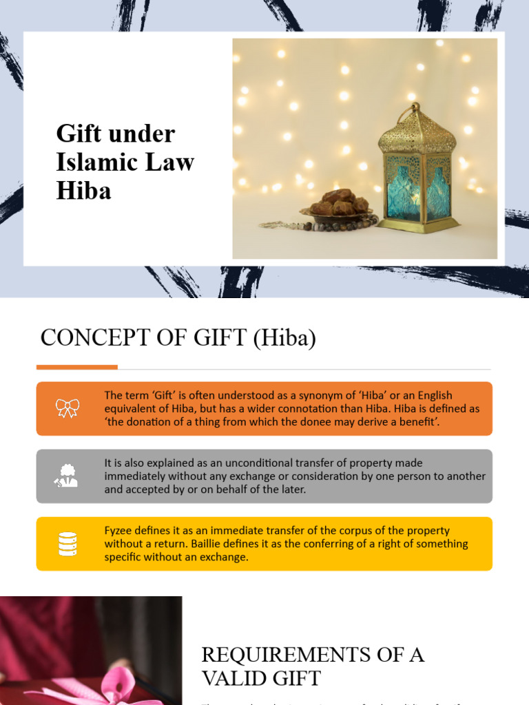 Hiba- Gift Under Islamic Law | PDF | Property | Sharia
