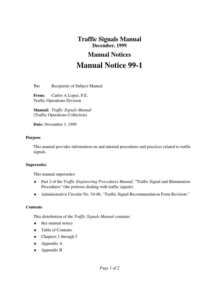 TxDOT Traffic Signals Manual | PDF | Traffic | Traffic Light