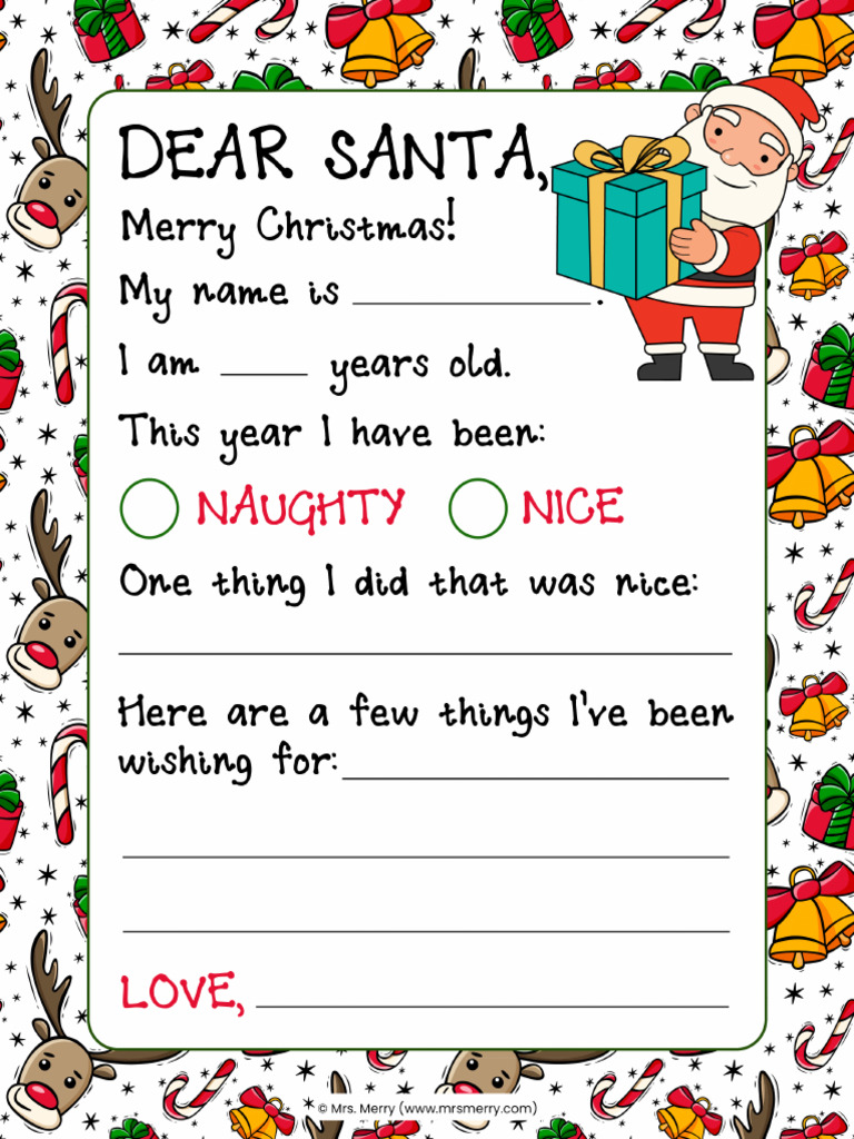 Letter-to-Santa - Mrs - Merry | PDF