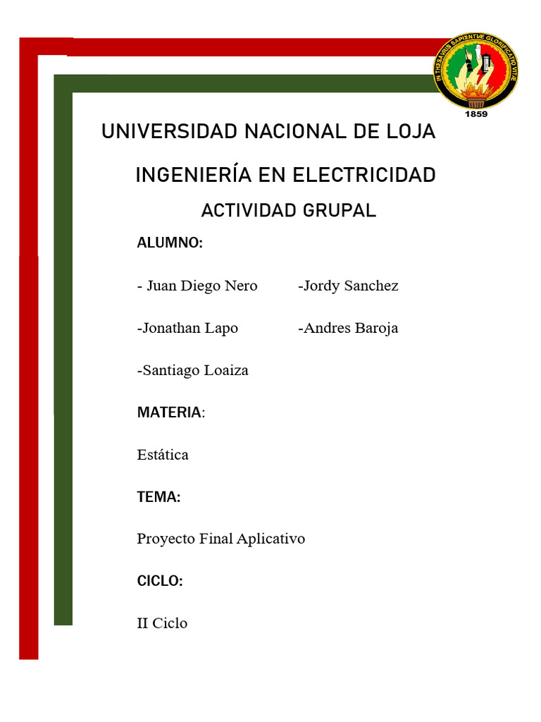 ESTÁTICA Informe Final Puente | PDF | Braguero | Ingeniería mecánica