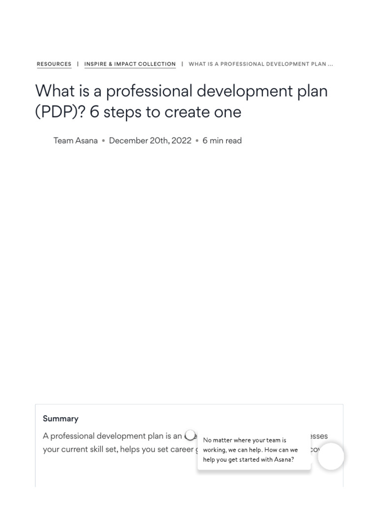 What Is A Professional Development Plan (PDP) ? 6 Steps To Create One ...