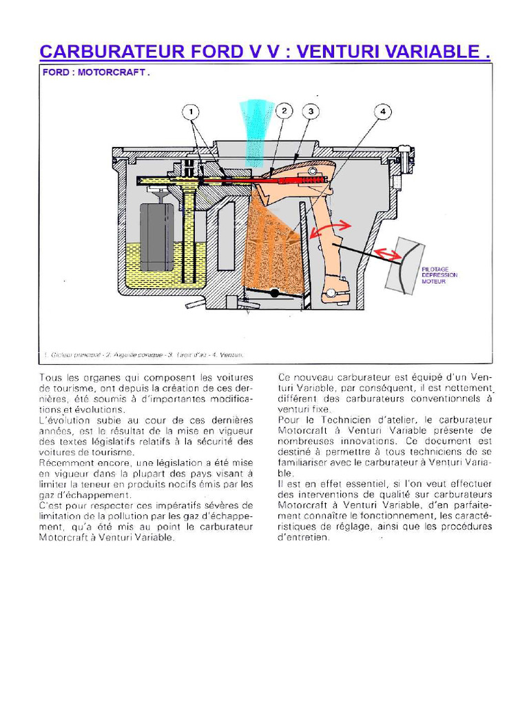 zzzz-FORD MOTORCRAFT CARBU VV VENTURI VARIABLE | PDF