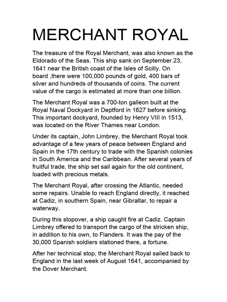 MERCHANT ROYAL Corrregido | PDF | Ships | Spanish Empire