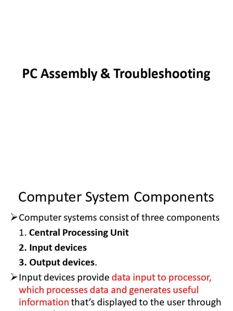 PC Section A B | PDF | Random Access Memory | Central Processing Unit
