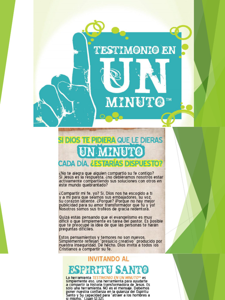 Testimonio en un minuto: Cómo compartirlo | PDF