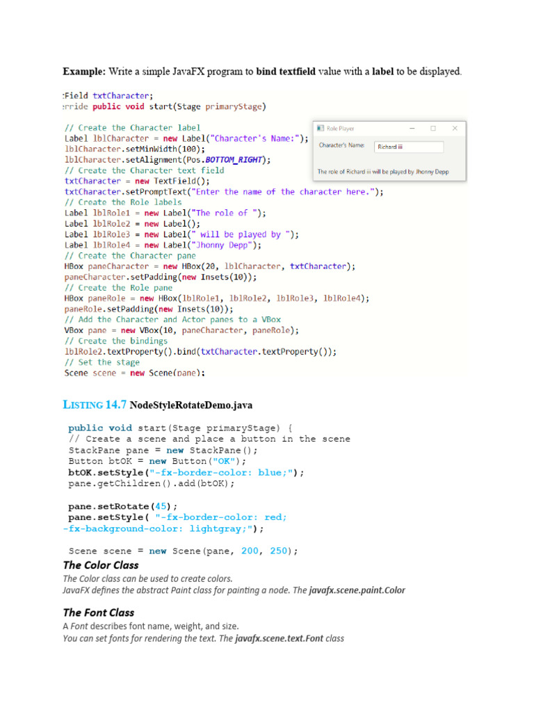 16th May Notes - Javafx | PDF 16th May Notes - Javafx | PDF