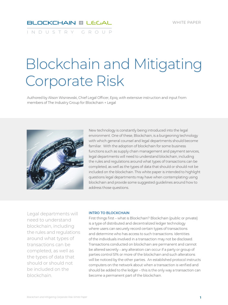 Blockchain and Mitigating Corporate Risk White Pap - 220525 - 115530 ...