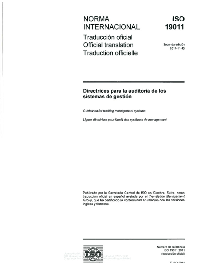 Iso 19011 - 2011 | PDF