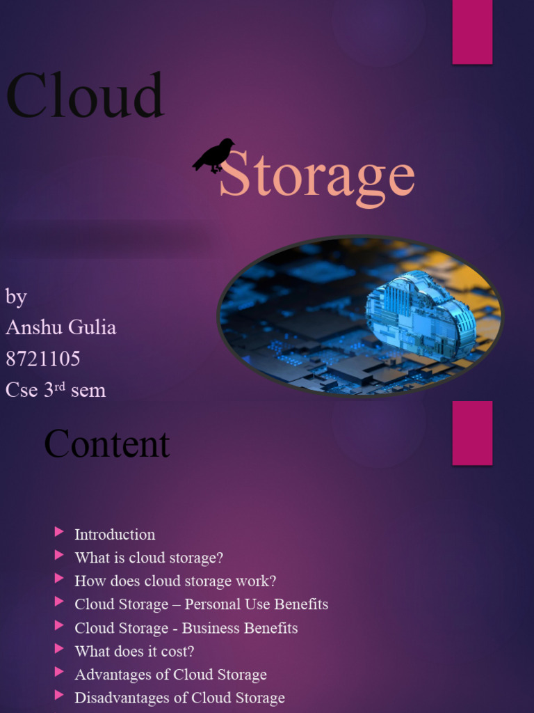 Cloud - Storage by Anshu | PDF | Cloud Computing | I Cloud