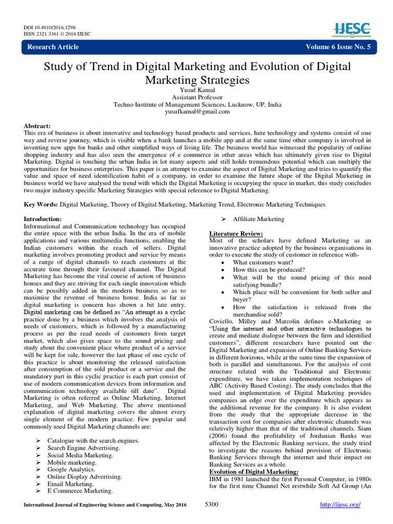 Study of Trend in Digital Marketing and Evolution of Digital Marketing ...