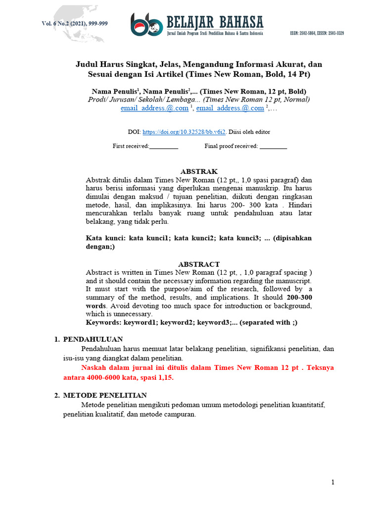 Template20Belajar20Bahasa20 (Ind) | PDF | Kajian Bahasa Asing