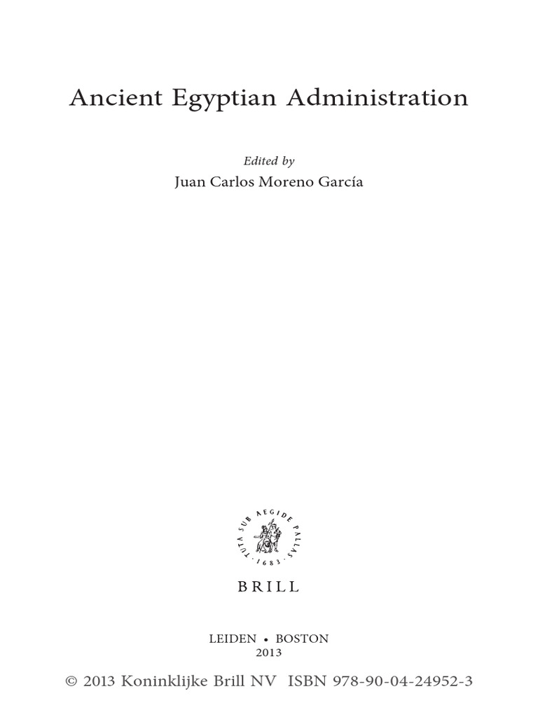 Ancient Egyptian Administration Edited B | PDF