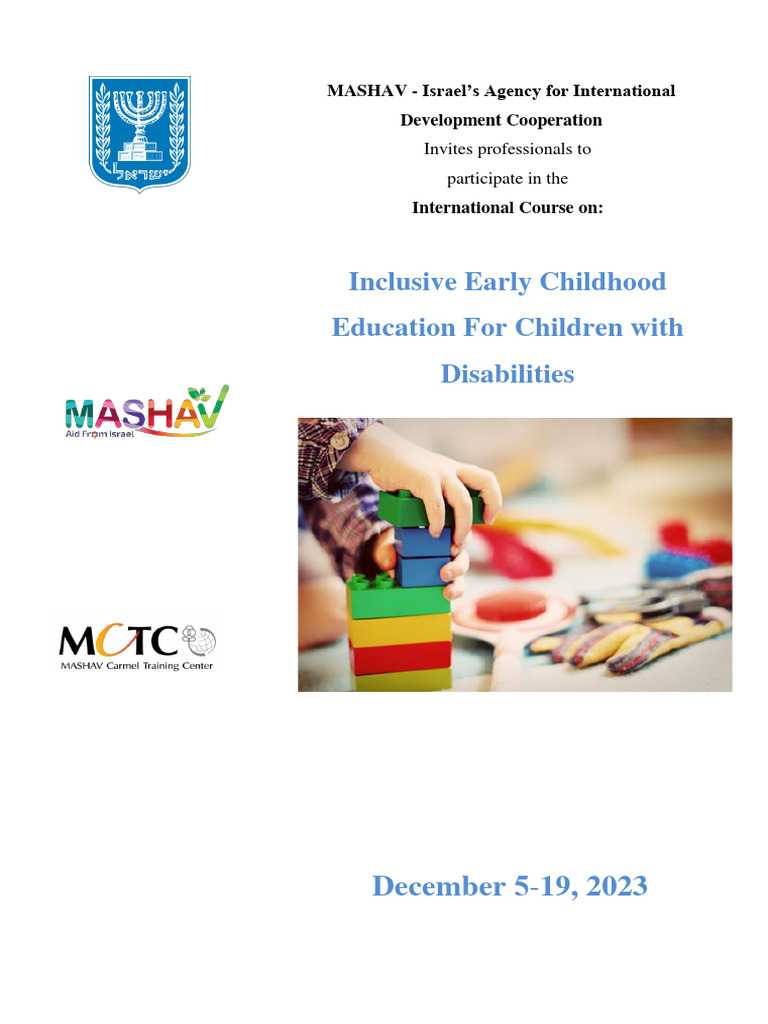 Brochure Inclusive Early Childhood Education For Children With ...