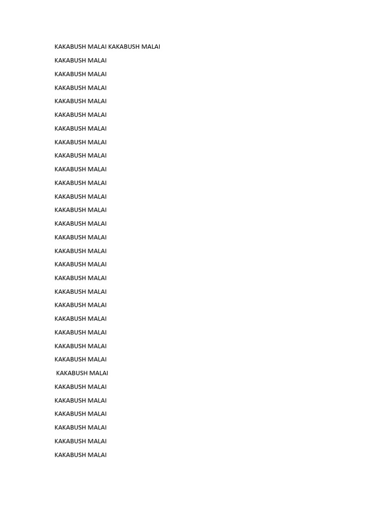 Repeated Phrase: KAKABUSH MALAI | PDF