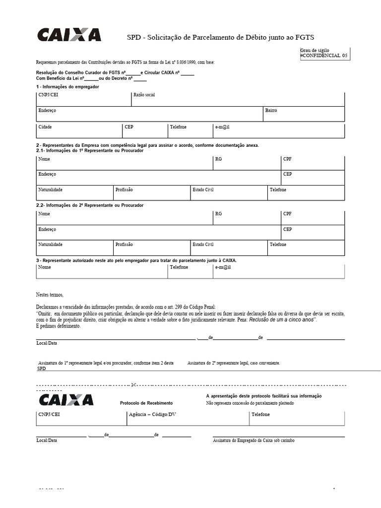 SPD - Solicitação de Parcelamento de Débitos e Anexos | PDF