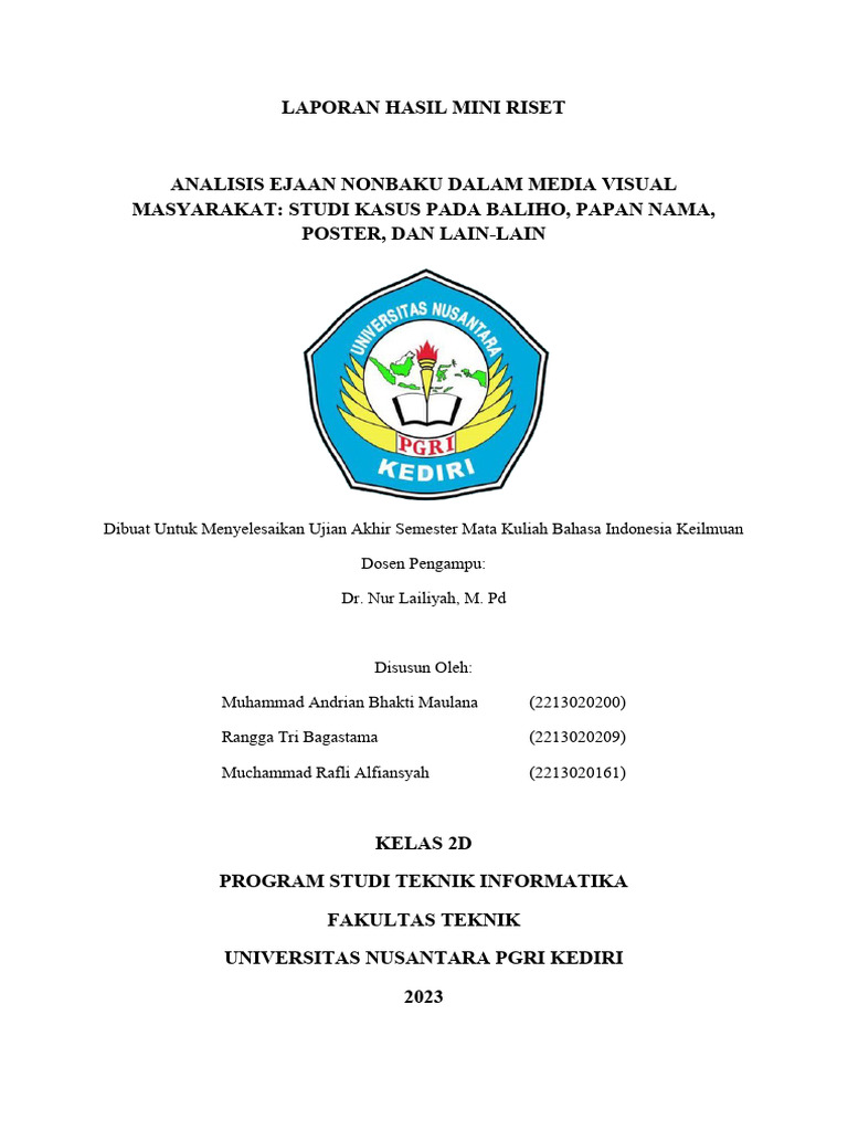 LAPORAN_MINI_RISET[1] | PDF