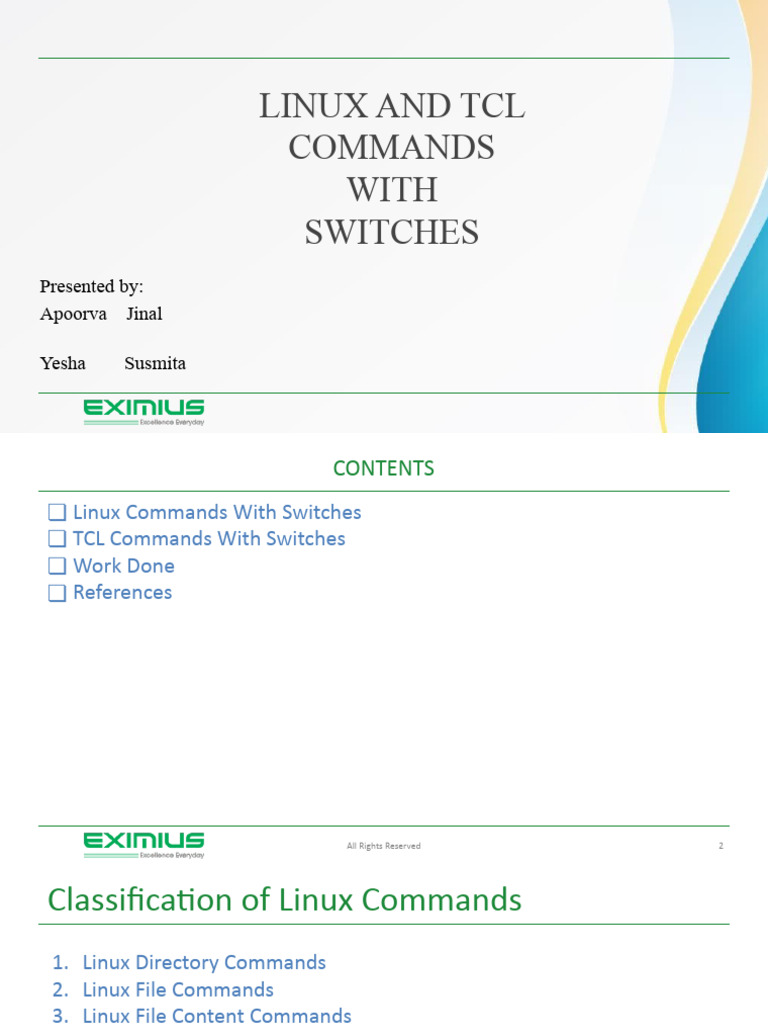 Linux and TCL Commands With Switches | PDF