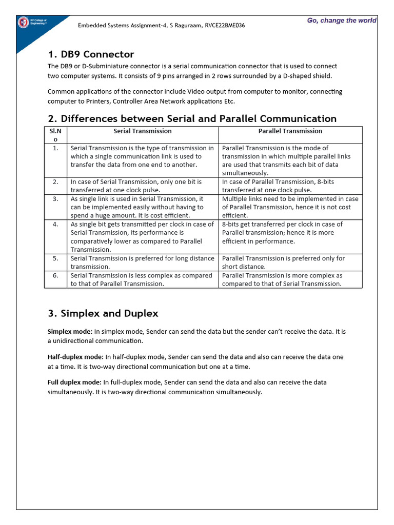 Embedded Systems Assignment 4 | PDF
