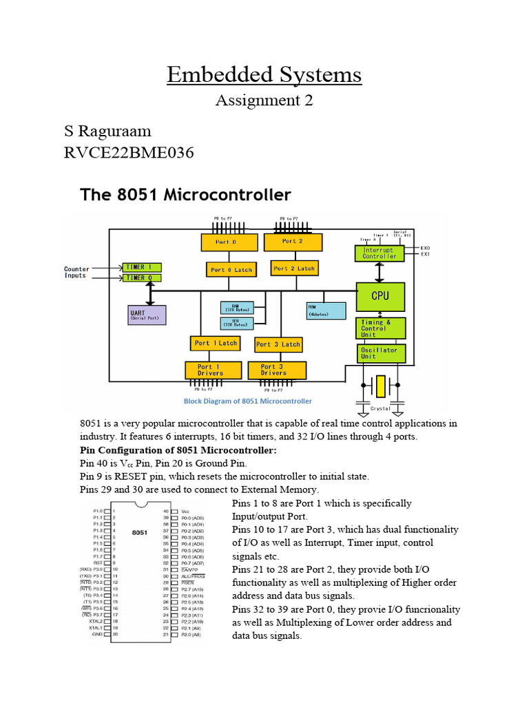Embedded Systems Assignment 2 | PDF | Microcontroller | Anti Lock Braking System