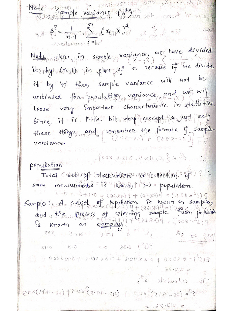 PS Notes 5.3 - Statistics | PDF