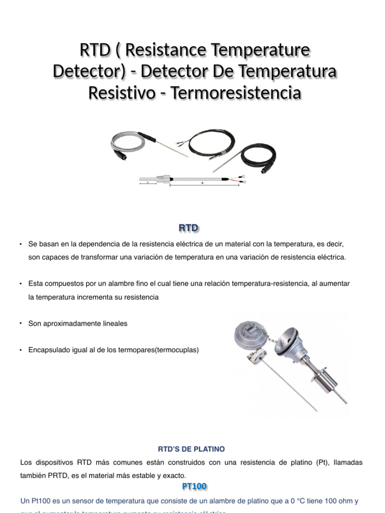 1.4.-RTD (Resistance Temperature Detector) - Detector | PDF